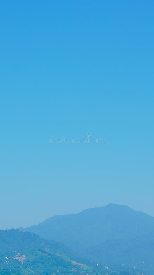 Minimalistic Blue Background Featuring Serene Mountains, Calm Scene ...