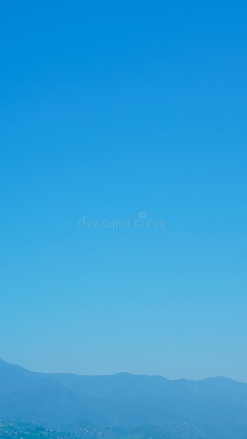 Minimalistic Blue Background Featuring Serene Mountains, Calm Scene ...