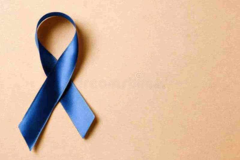 Minimalistic Blue Ribbon Design on Neutral Background Stock Photo ...