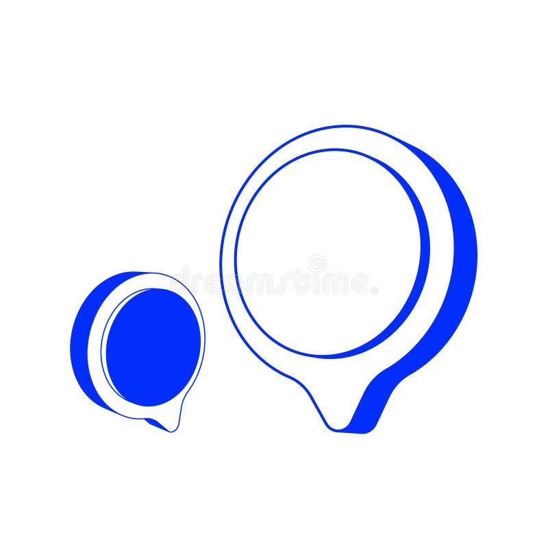 Minimalistic Blue Speech Bubble Icons Stock Vector - Illustration of ...