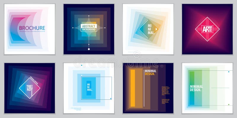 Minimalistic Brochure Designs. Web, Commerce or Events Vector Gr Stock ...