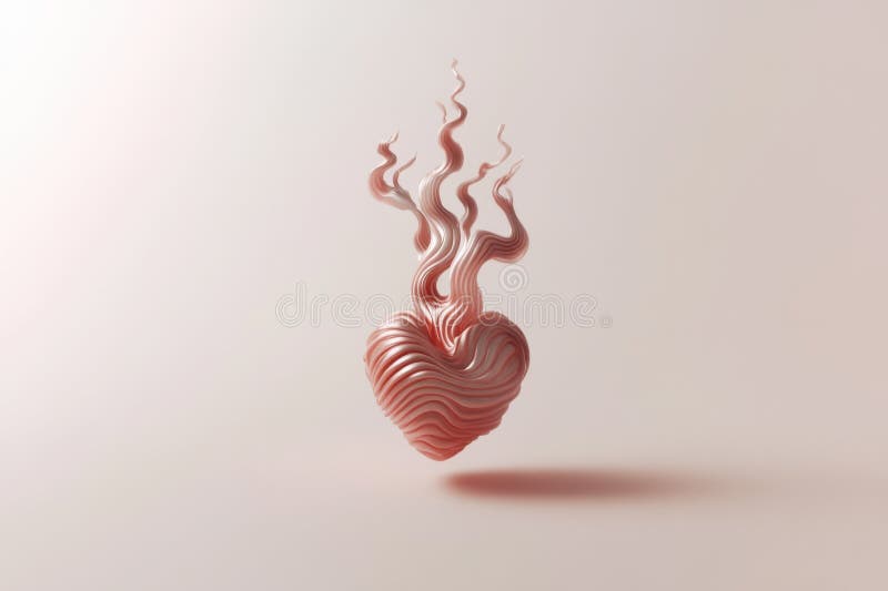 Minimalistic Burning Heart Design for Creative Inspiration and ...