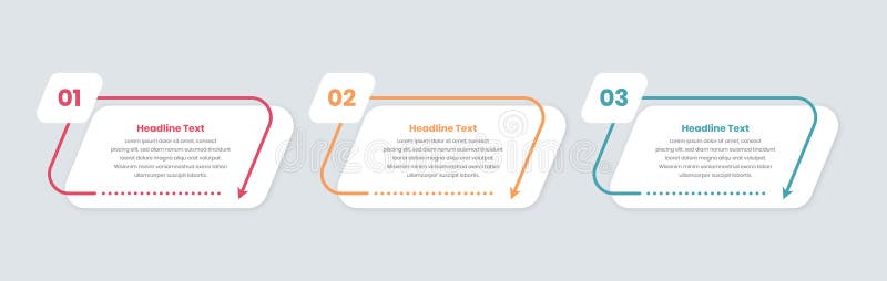 Minimalistic Business Steps or Process Overview Infographic Layout ...