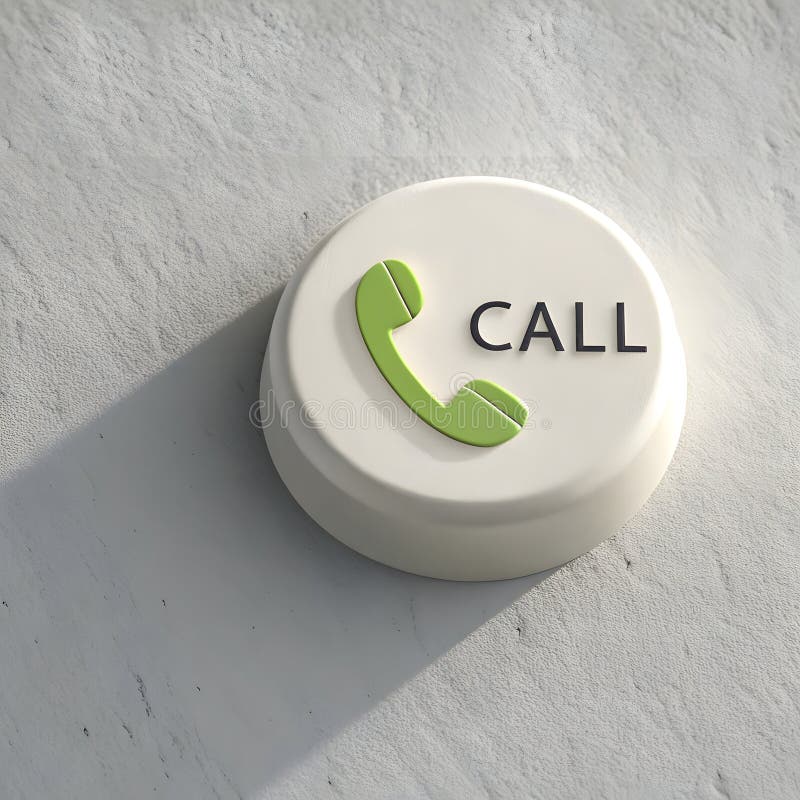 Minimalistic Button Design Featuring Phone Icon and Call Text Stock ...