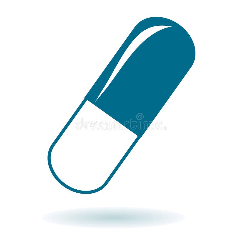 Minimalistic Capsule Icon - Vector Illustration Stock Vector ...