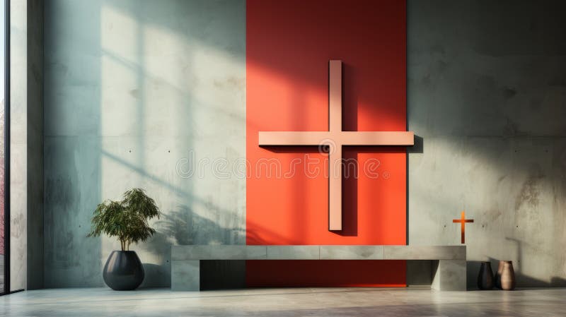 Minimalistic Catholic Cross Design Ai Generated Stock Illustration ...