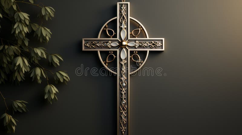 Minimalistic Catholic Cross Design Ai Generated Stock Illustration ...