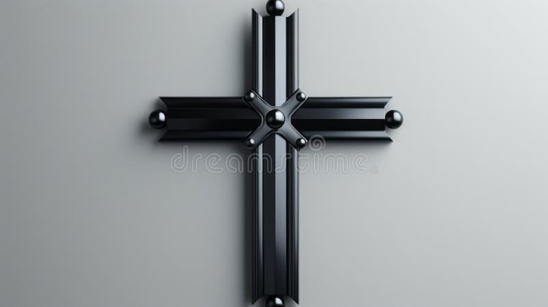 Minimalistic Catholic Cross Design Ai Generated Stock Image - Image of ...
