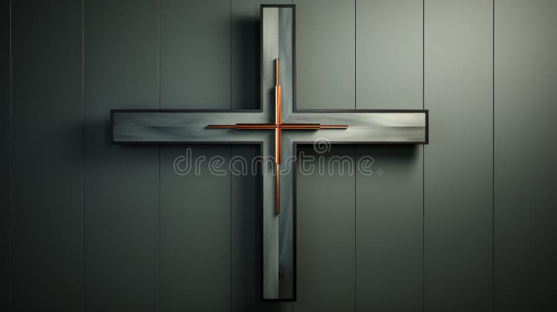 Minimalistic Catholic Cross Design Ai Generated Stock Illustration ...