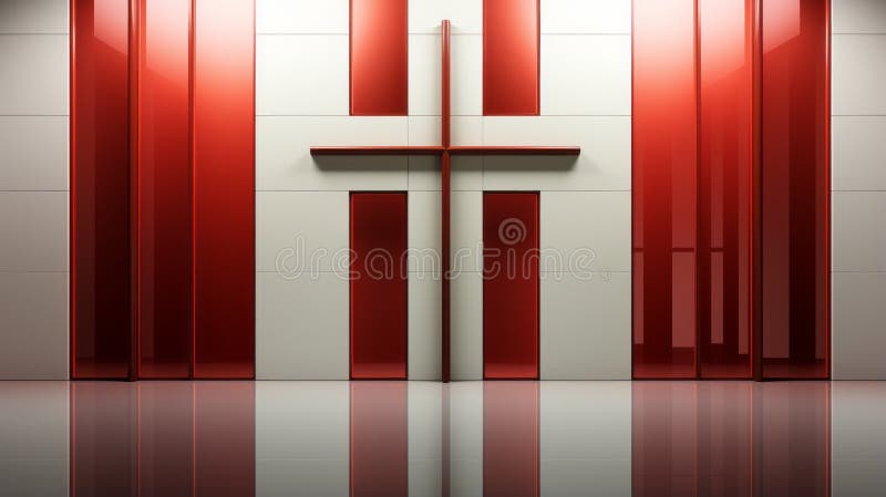 Minimalistic Catholic Cross Design Ai Generated Stock Photo - Image of ...