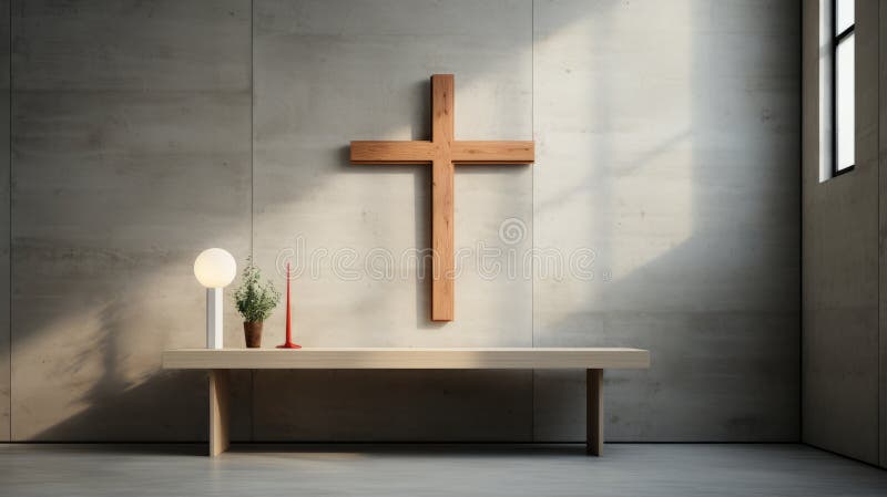 Minimalistic Catholic Cross Design Ai Generated Stock Illustration ...