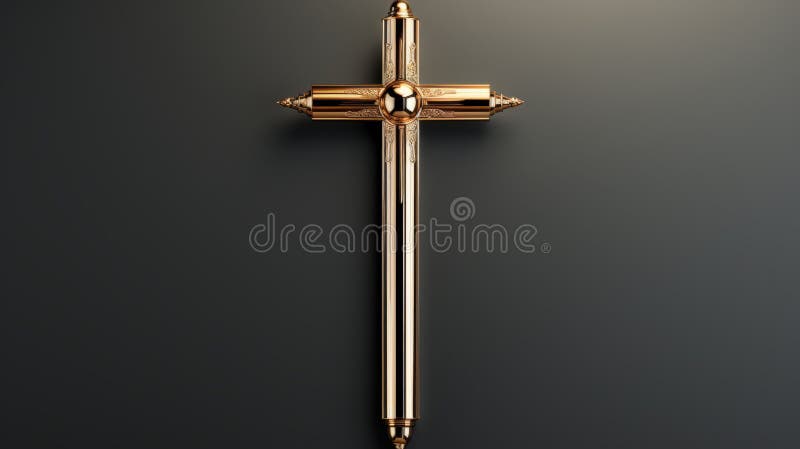 Minimalistic Catholic Cross Design Ai Generated Stock Illustration ...