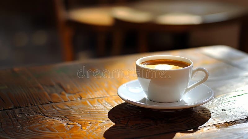 Minimalistic Charm a Cup of Coffee in Its Most Essential Form Stock ...