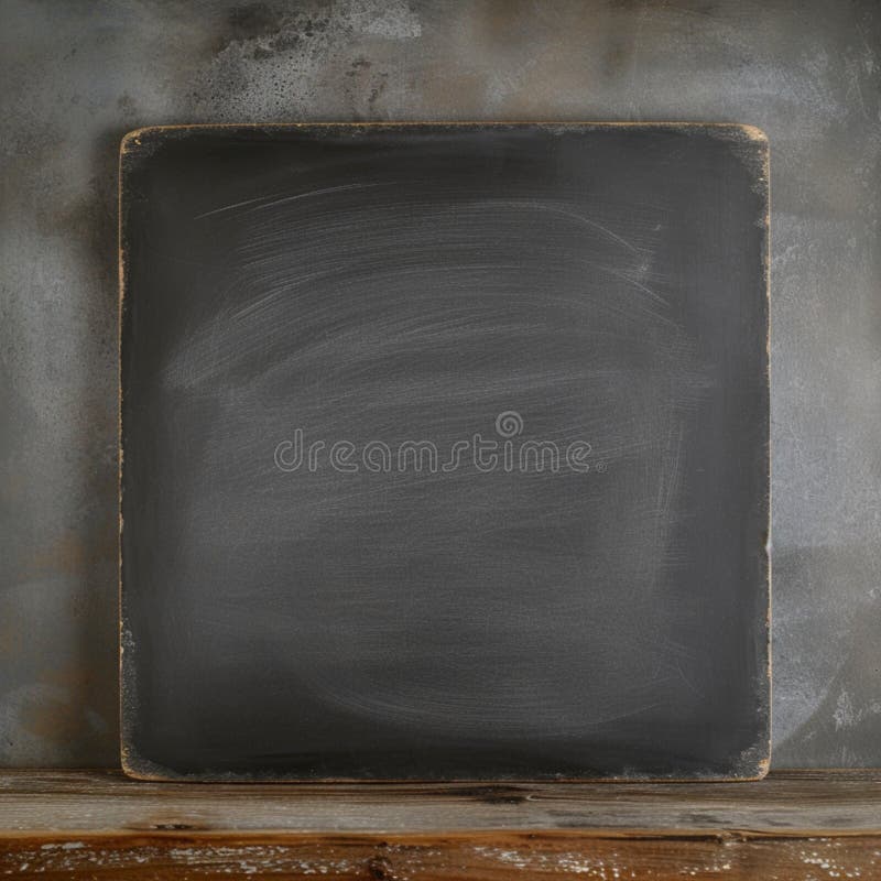Minimalistic Charm an Empty Black Chalkboard, Ready for Your Message ...