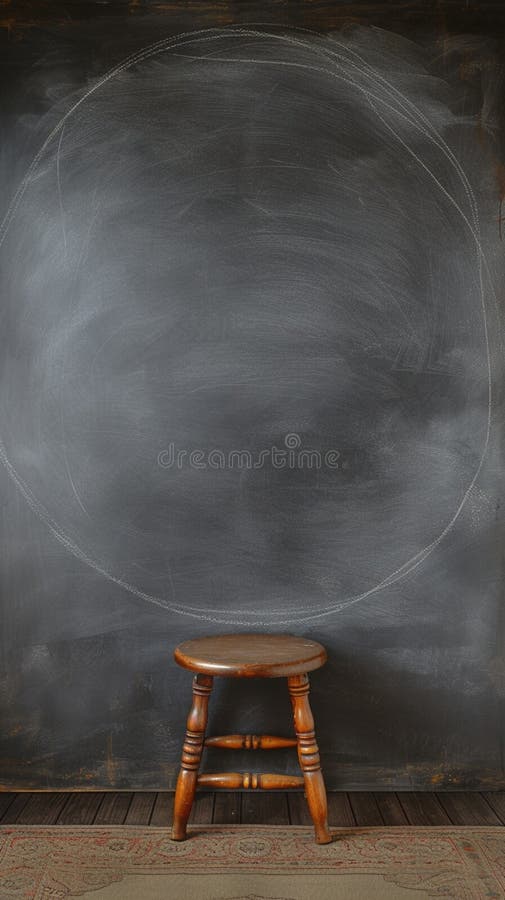 Minimalistic Charm an Empty Black Chalkboard, Ready for Your Message ...