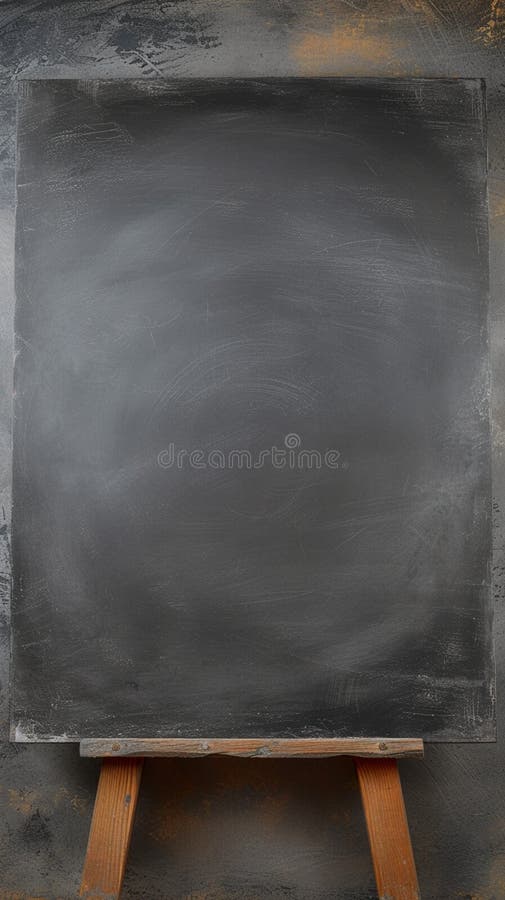 Minimalistic Charm an Empty Black Chalkboard, Ready for Your Message ...