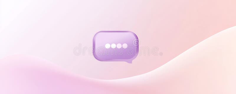 Minimalistic Chat Icon on Pink Gradient Background Stock Photo - Image ...