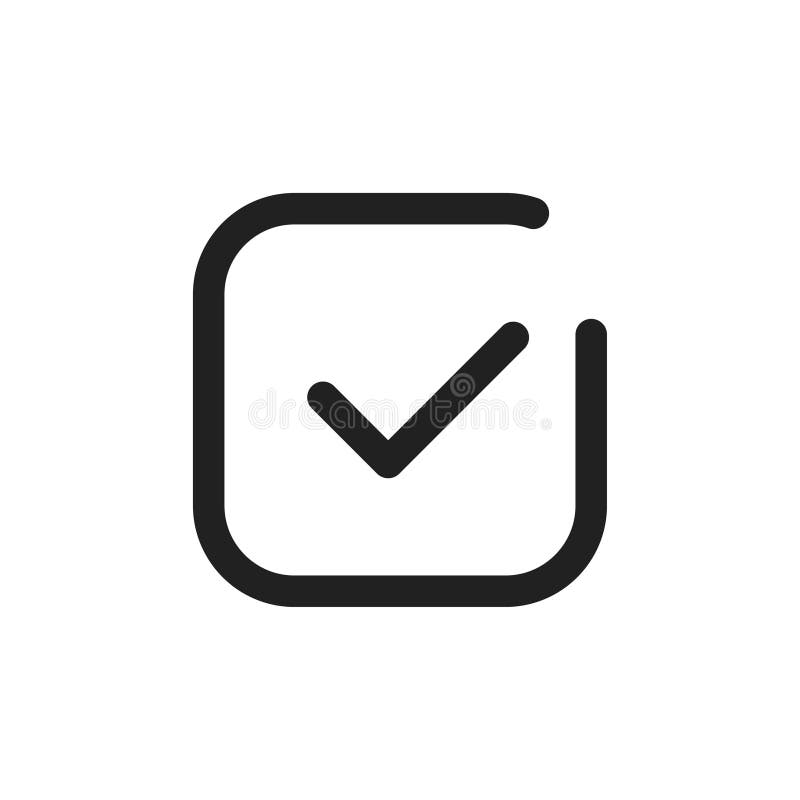 A Minimalistic Checkmark Icon Designed Specifically for Indicating ...