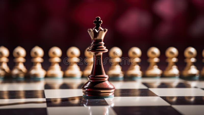 Minimalistic Chess Pieces on Heart-Patterned Chessboard AI Generated ...