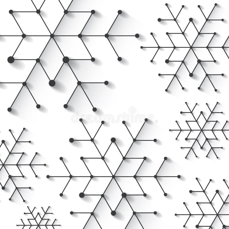 Minimalistic Christmas Snowflake. Background with Simply Low Poly ...