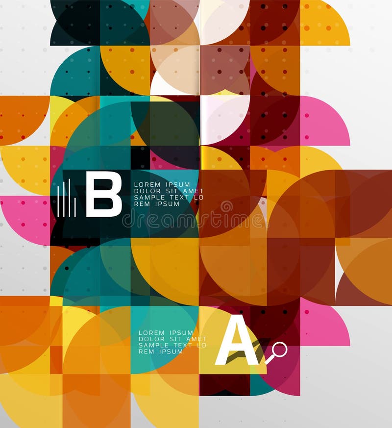 Minimalistic Circle Geometric Abstract Background Stock Vector ...