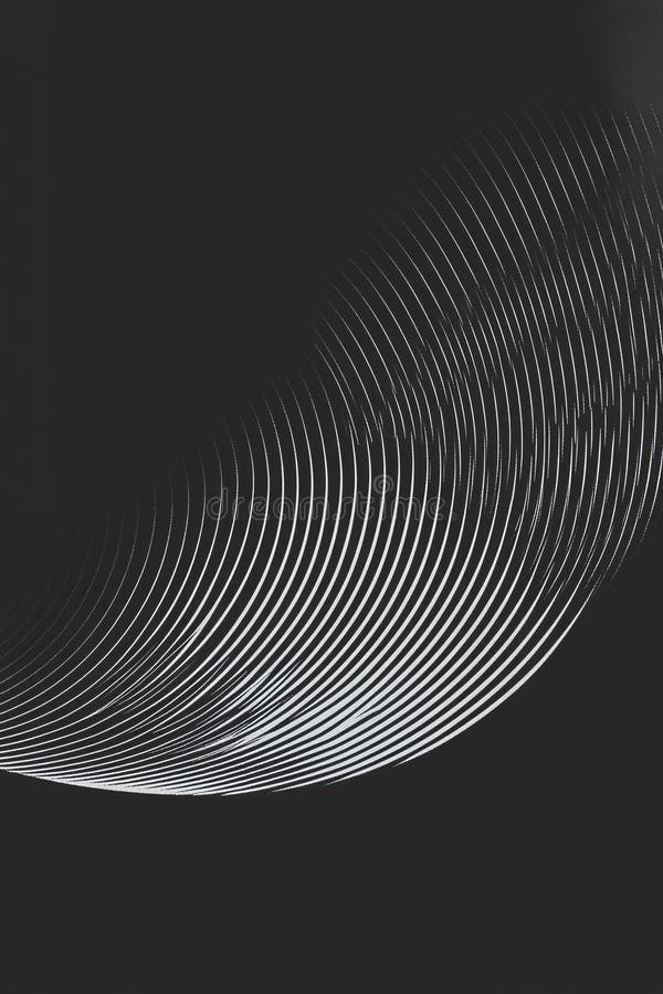 A Minimalistic Circular Wave Pattern with Contrasting Light and Dark ...