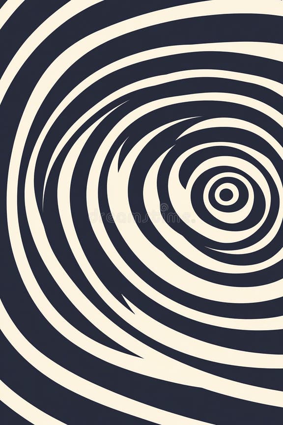 A Minimalistic Circular Wave Pattern with Contrasting Light and Dark ...