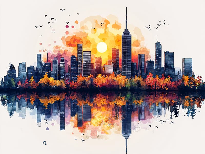 Minimalistic City design stock illustration. Illustration of background ...