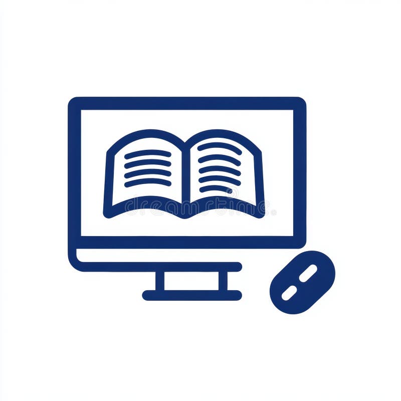 Digital Learning Icon stock illustration. Illustration of book - 366564437