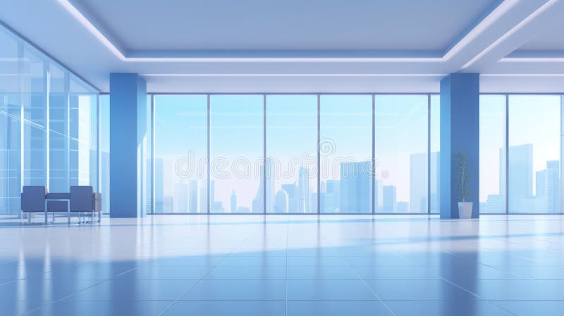 Minimalistic Clean Open Space Interior for Business Conference AI ...