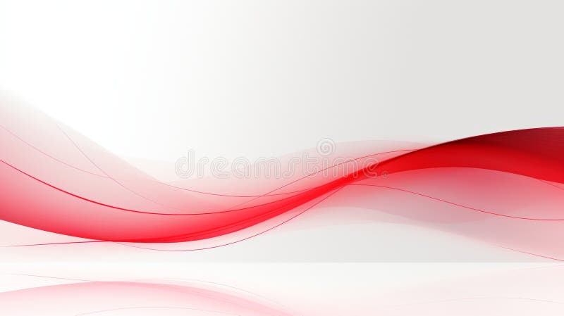 Minimalistic Clean Red Curve on White Background Wallpaper AI Generated ...
