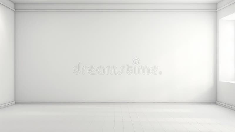 Minimalistic Clean White Open Space with Blank Wall AI Generated Stock ...