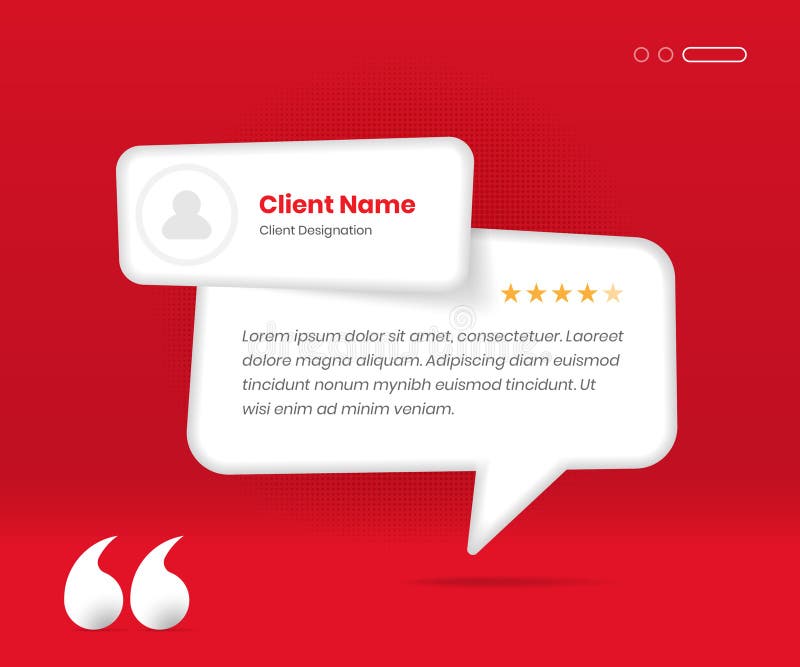 Minimalistic Client Review and Feedback Template with Abstract Bubble ...