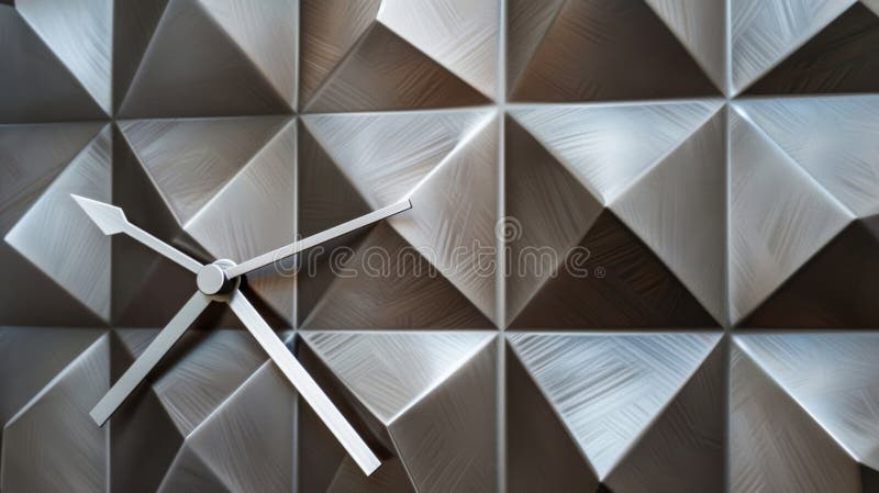 A Minimalistic Clock Featuring a Geometric Diamond Pattern in a ...