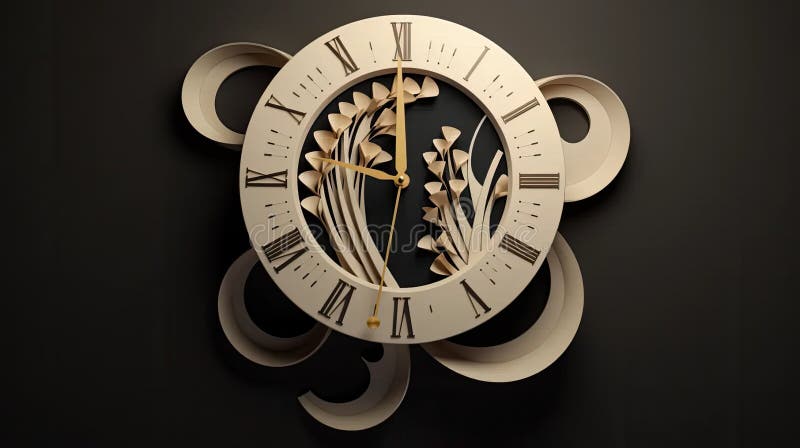 A Minimalistic Clock with Origami Elements and an Irish Harp in a Sleek ...