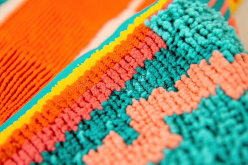 Minimalistic Close-up of Colorful Chenille Texture for Design ...