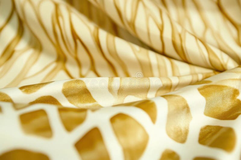 Minimalistic Close-up of Golden Patterned Fabric with Abstract Designs ...