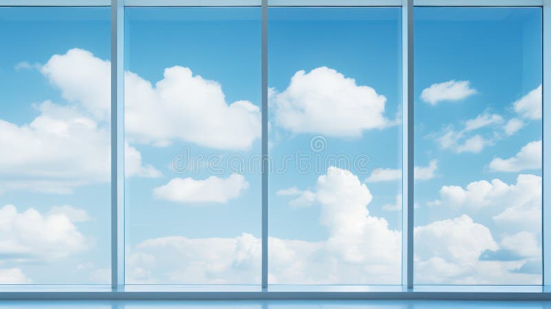 Minimalistic Cloud Reflection in the Window AI Generated Stock ...
