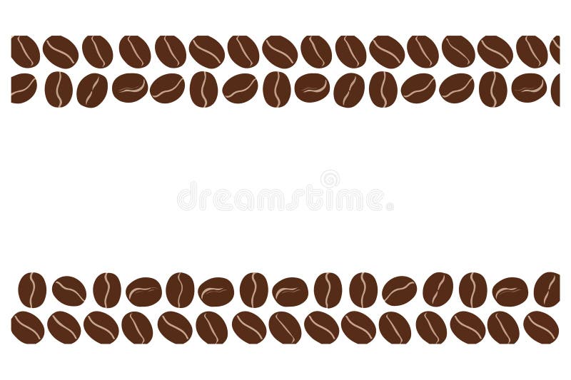Minimalistic Coffee Bean Rows with White Copy Space for Coffee-themed ...