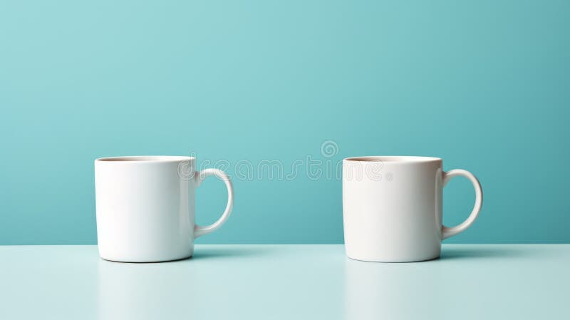 Minimalistic Coffee Cups on Clean Background AI Generated Stock Photo ...