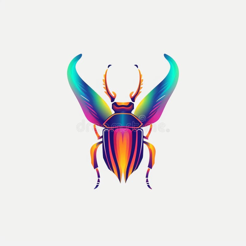 Colorful Horned Beetle