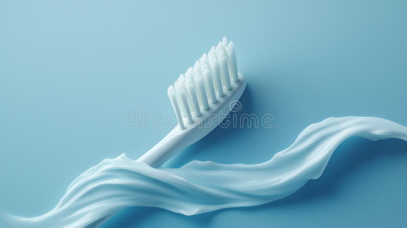 Minimalistic Composition of a Toothbrush and Toothpaste Stock Image ...