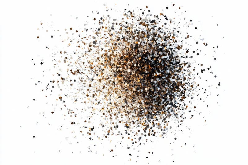 A Minimalistic Confetti Burst Featuring Gold and Silver Particles ...