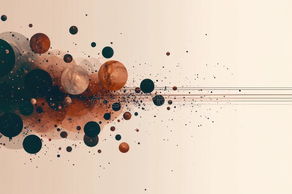 Minimalistic Cosmic Explosion Design with Abstract Spheres for Modern ...