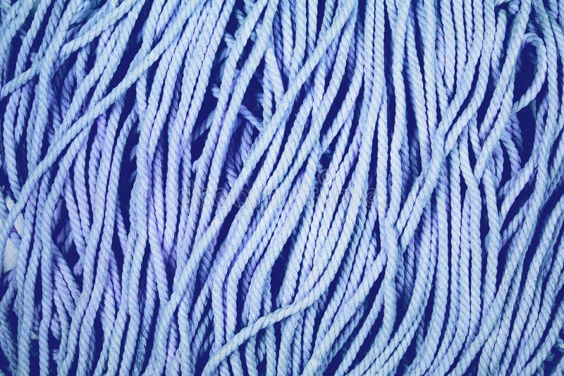 Minimalistic Cotton Blue Rope Background with Texture and Contrast ...
