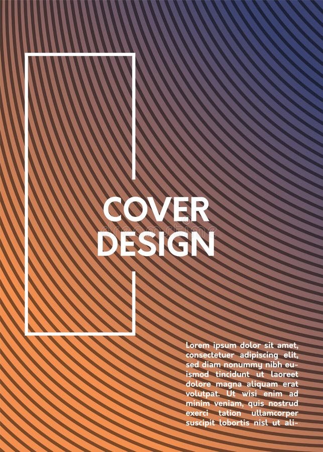 Minimalistic Cover Design Template Stock Vector - Illustration of ...