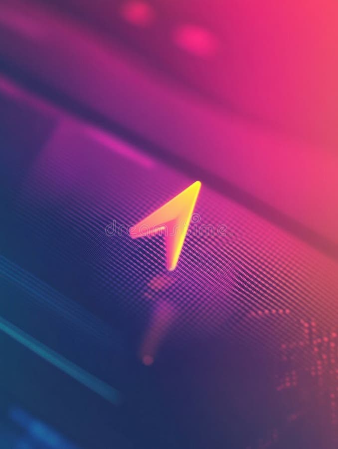 Minimalistic Cursor Icon Representing Technology Services on a Computer ...