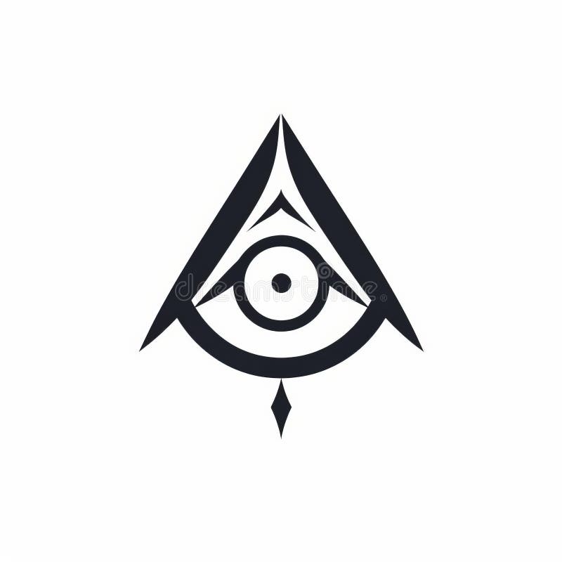 Minimalistic Cyclops Icon Pattern on White Background Design Stock ...