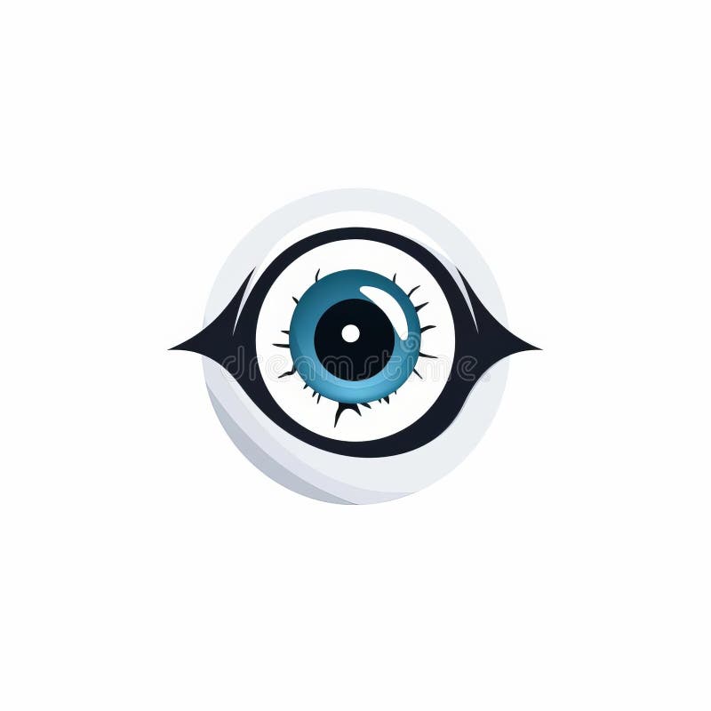 Minimalistic Cyclops Icon Pattern on White Background Design Stock ...