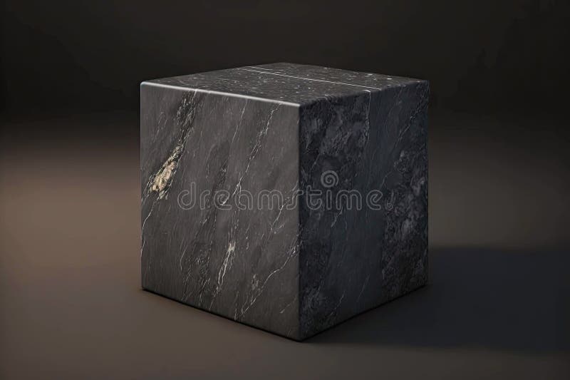 Minimalistic 3d Art Podium-keytodesc Object in Form of Cube of Glossy ...